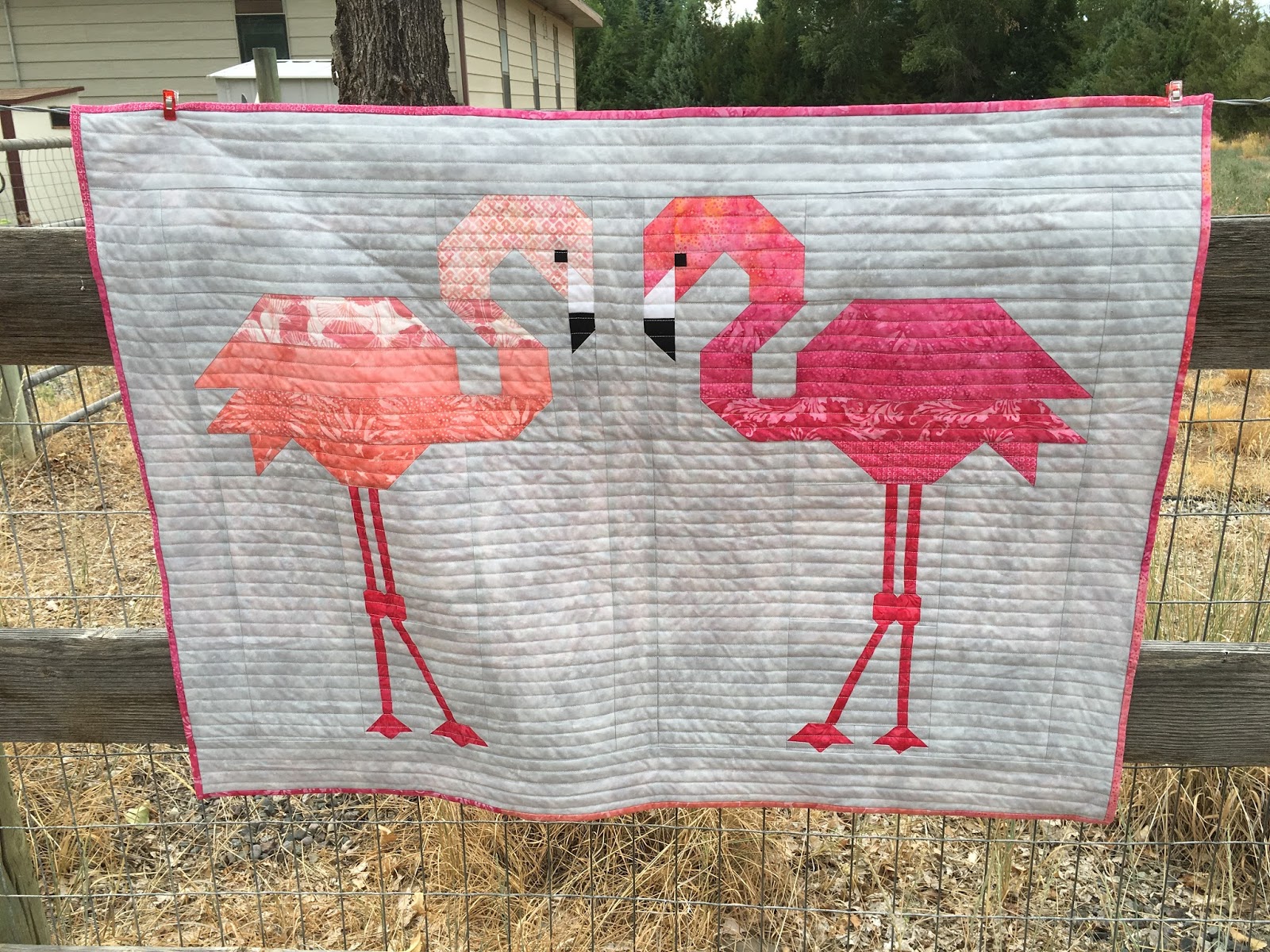 Tanya Quilts in CO: Flo & Freddy Flamingo Quilt