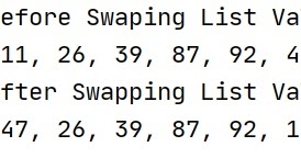 Python 3 Program to Swap First Value with Last Value Value in List