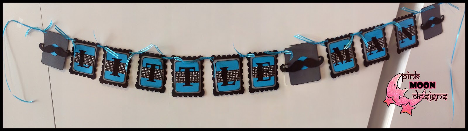 pink moon designs by veronica: Little Man Baby Shower Banners