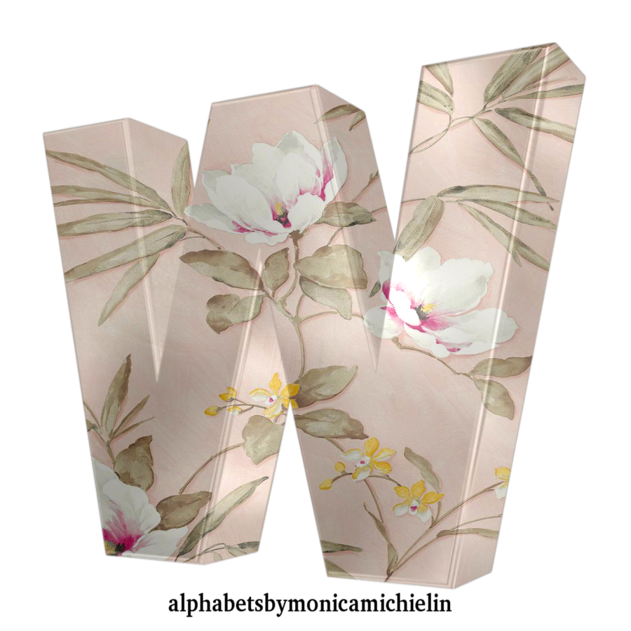 Monica Michielin Alphabets: PASTEL ROSES ALPHABET SEAMLESS, NUMBERS ...