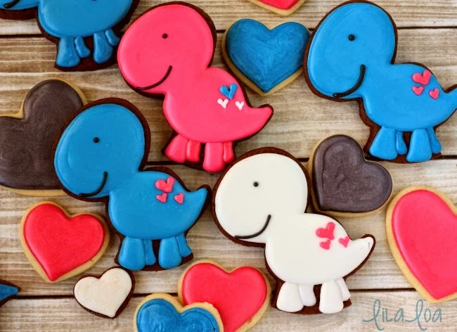 Dino-Mite Valentine Cookies