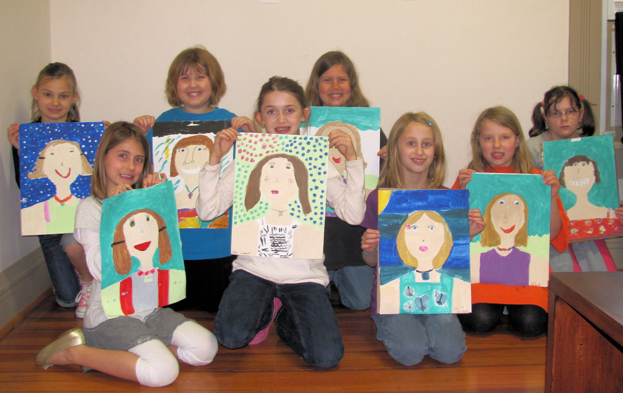 Artfully Yours: Girl Scout Brownie Troop Gallery Tour, Paints Self ...