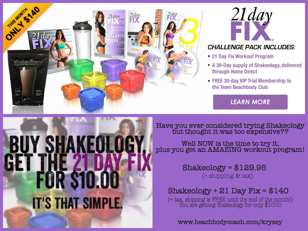 Kryssy Thompson: 21 Day Fix Challenge Pack AMAZING deal!