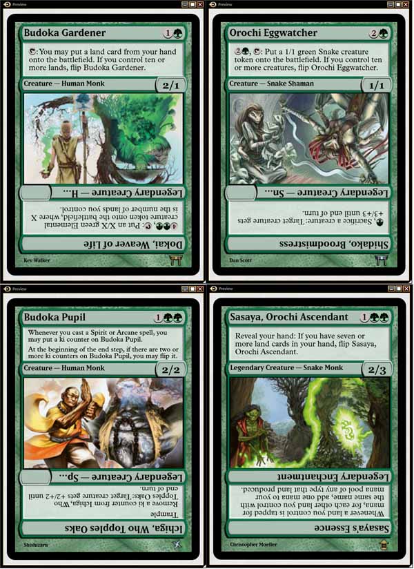 Magic the Gathering Adventures: Kamigawa Block Flip Cards