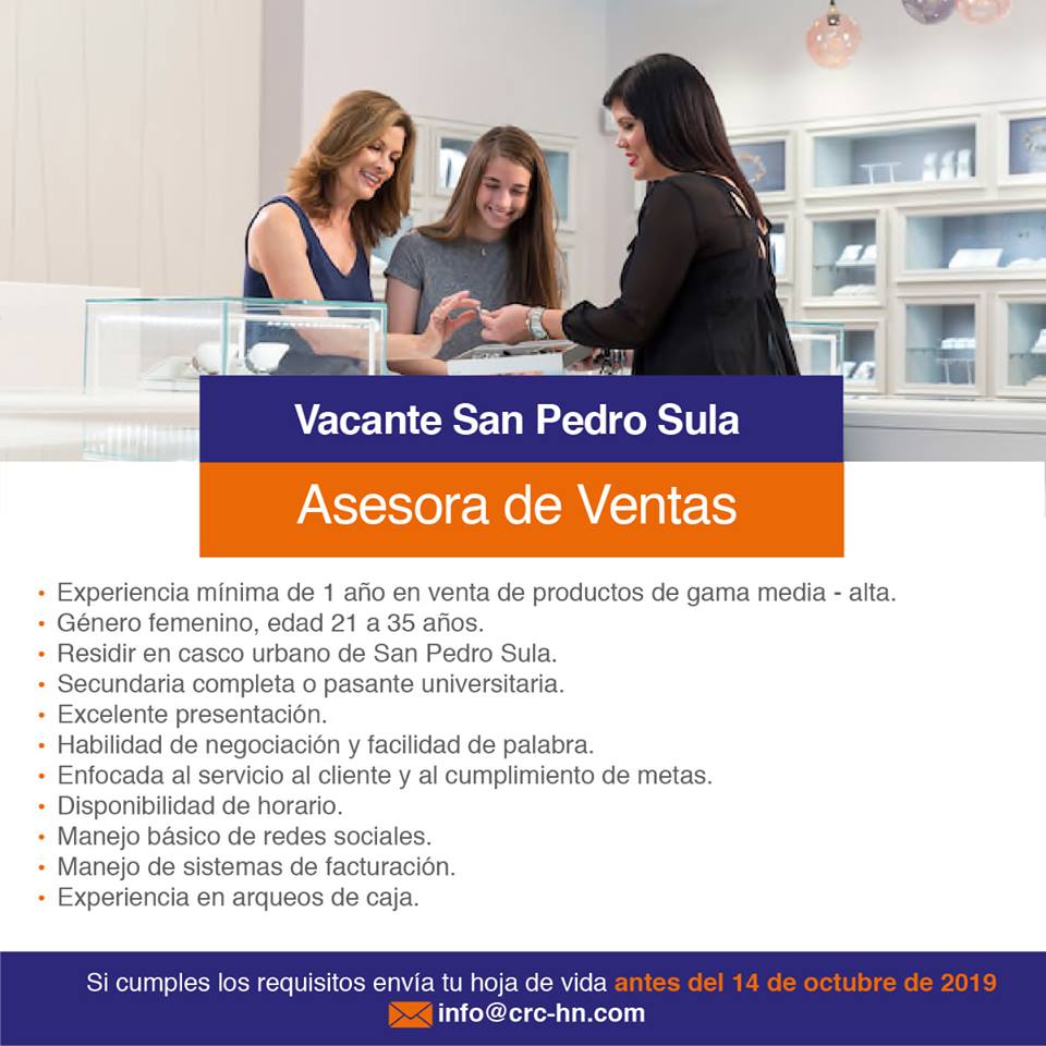 Asesora de Ventas - SPS Asesora de Ventas - SPS