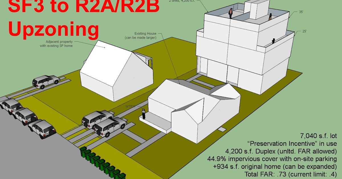 R2A or R2B zoning scenario on Rosedale lot
