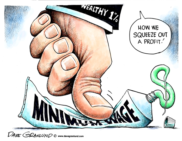 Raise The Minimum Wage: Political Cartoons