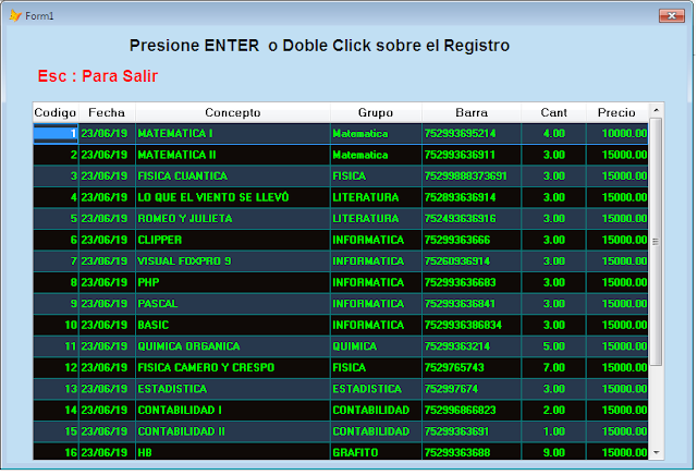 MANEJO DE GRID EN VISUAL FOXPRO ~ Visual Foxpro