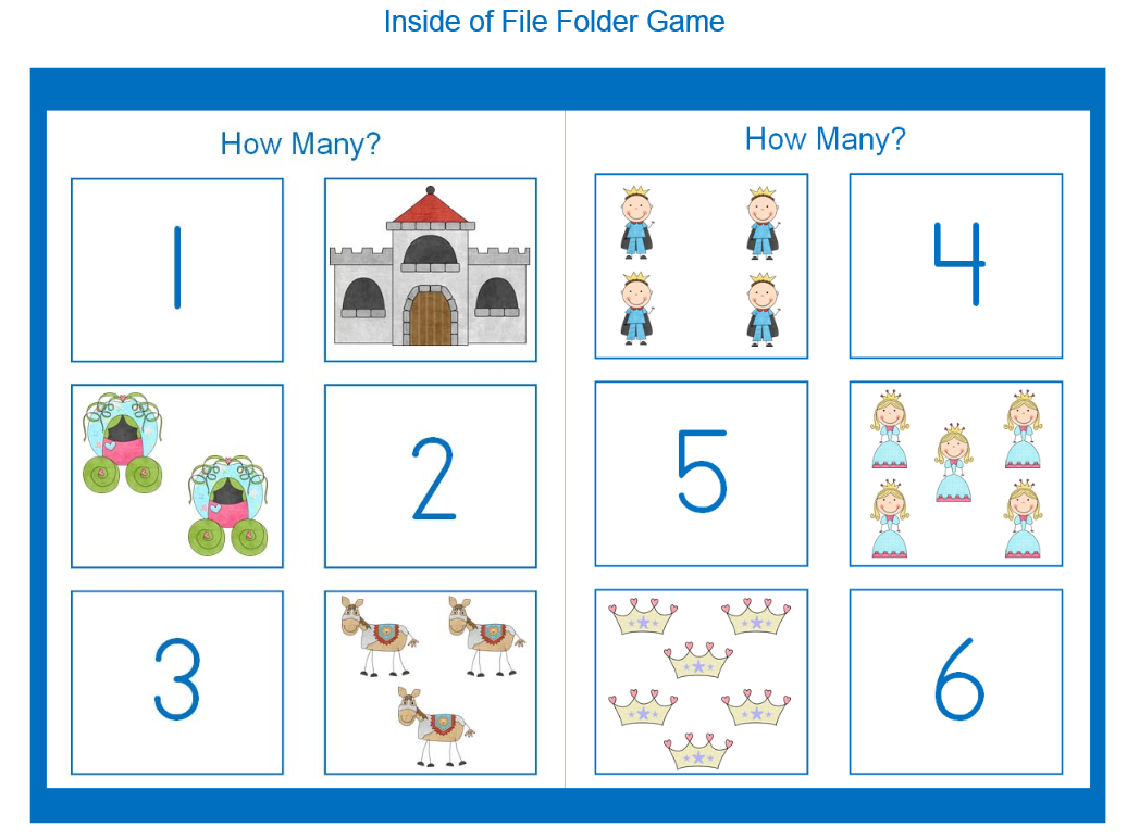 1 - 2 - 3 Learn Curriculum: Pirate and Princess File Folder Games