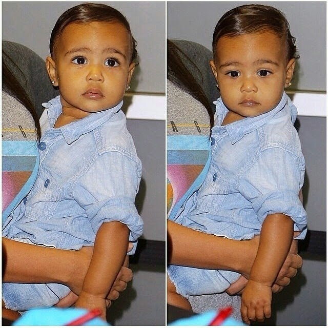 The Gossip Network: Cutie! Kim shows off North West's new hairstyle(Photos)