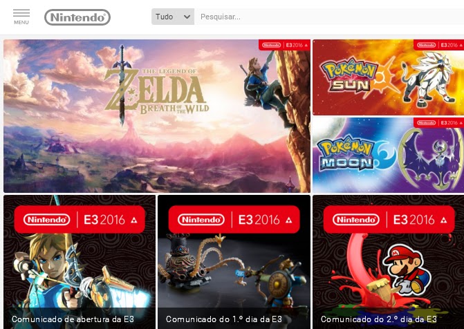 Site da Nintendo europeia está de visual renovado