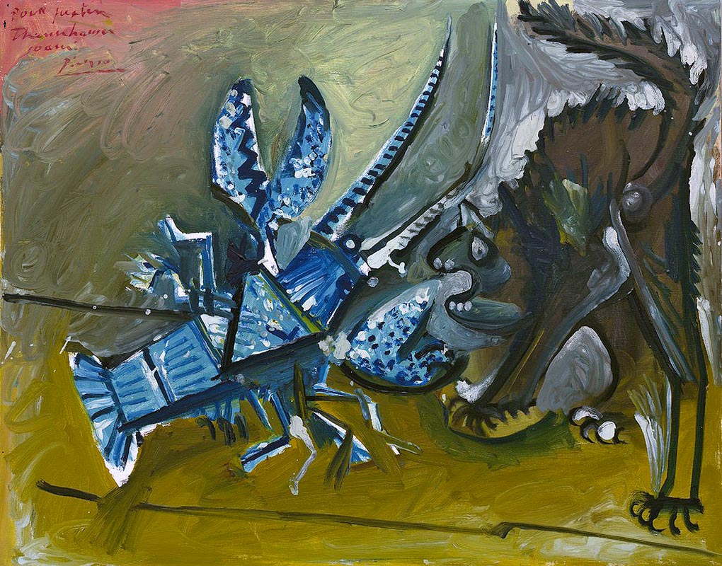 Luz y artes: 'Langosta y gato' de Pablo Picasso
