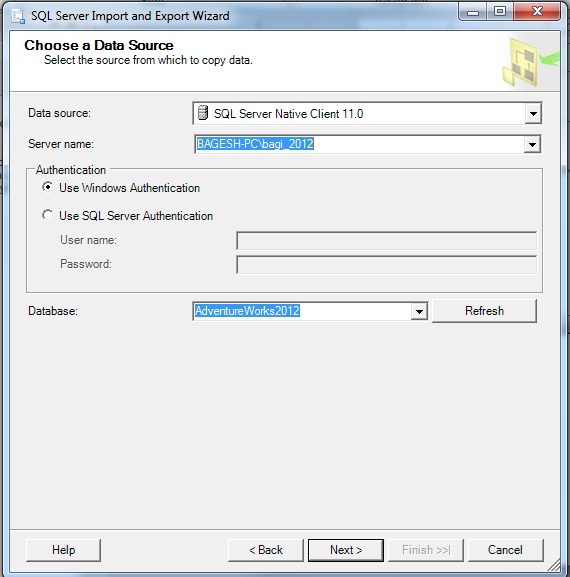Microsoft Business Intelligence: Importing SQL server table data to the ...