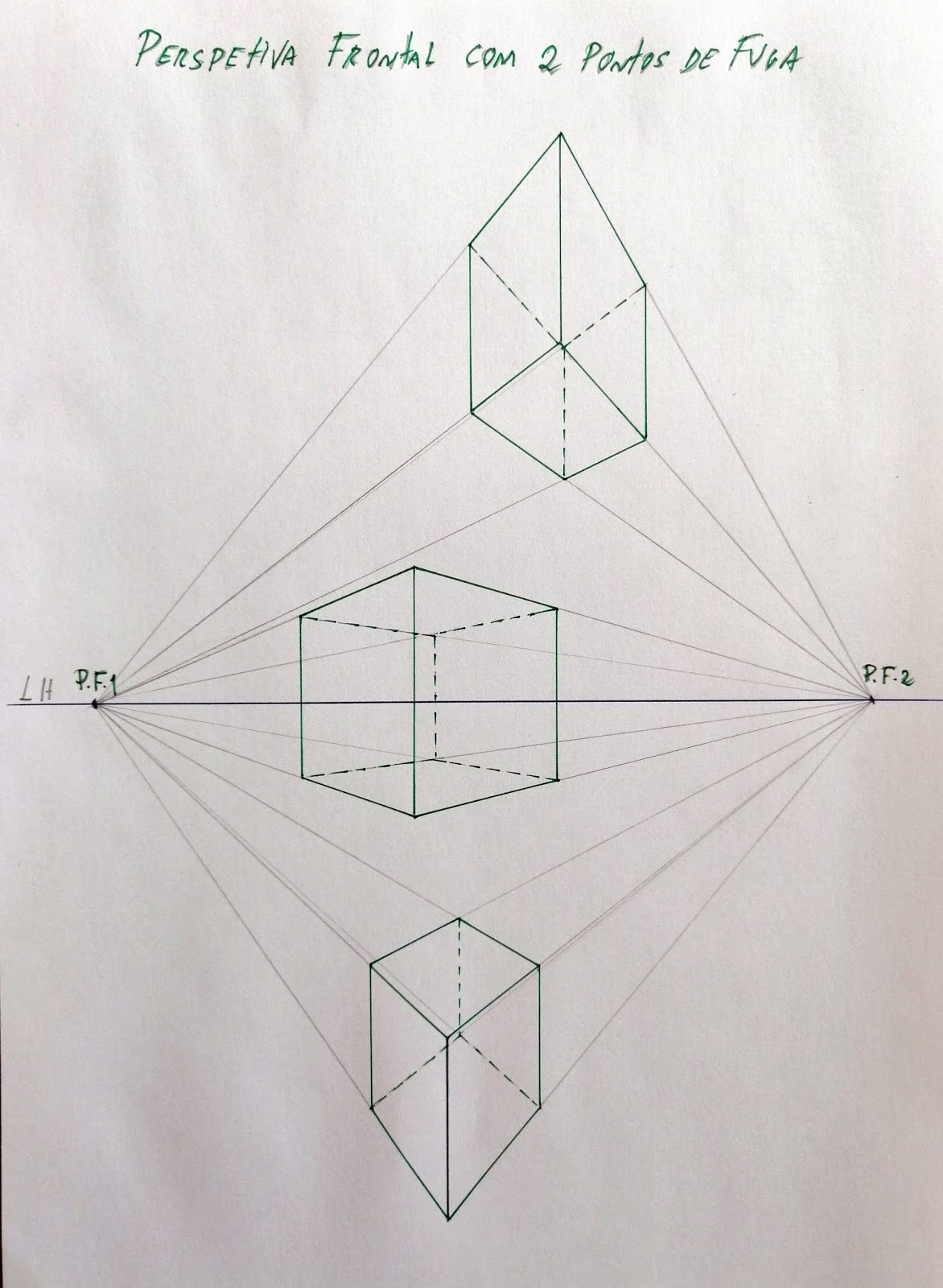 blo9ART: Perspetiva Frontal com 2 Pontos de Fuga - Prismas blo9ART: Perspetiva Frontal com 2 Pontos de Fuga - Prismas