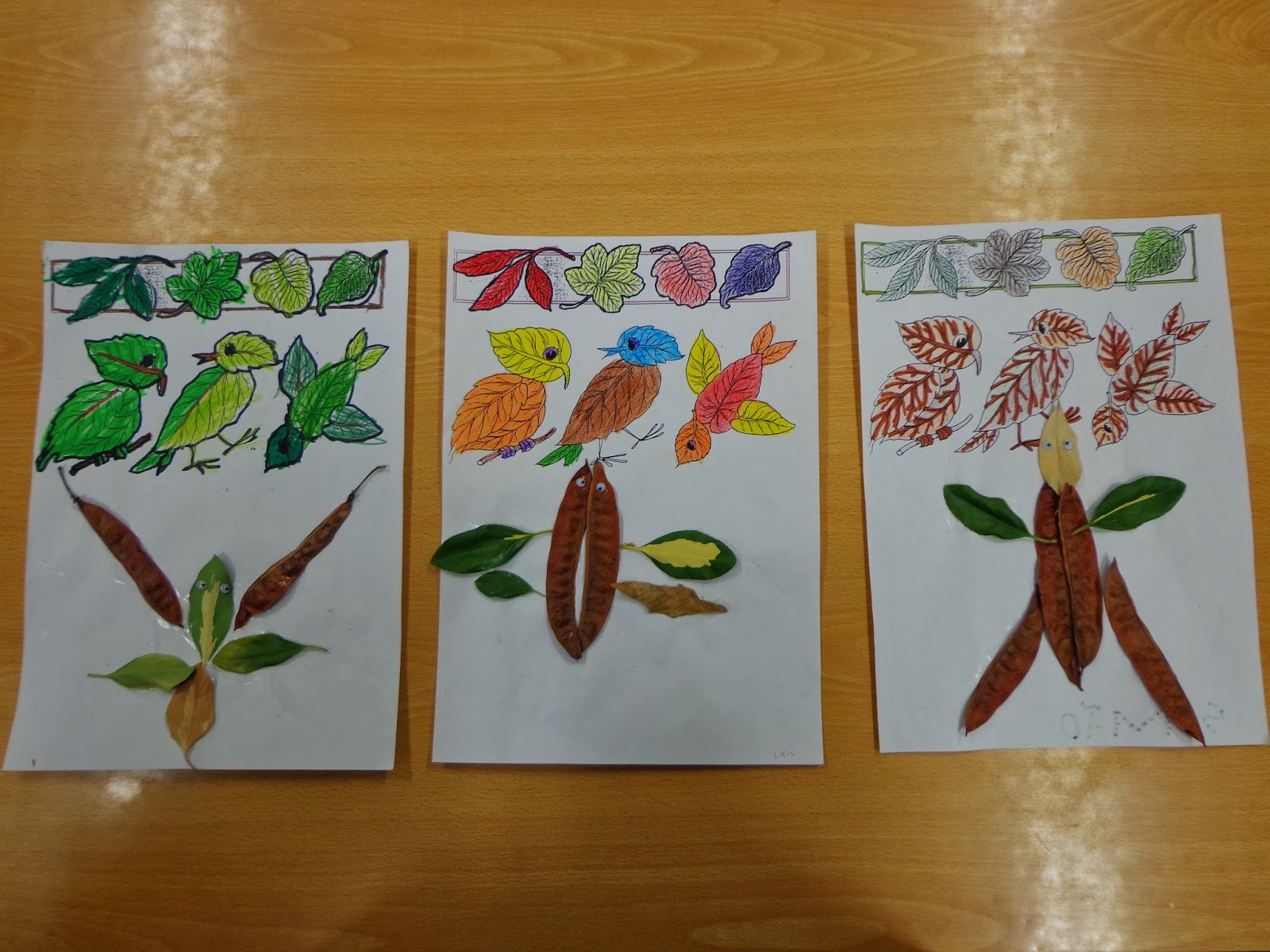 Reuse Crafts: Dry Leaf Collage