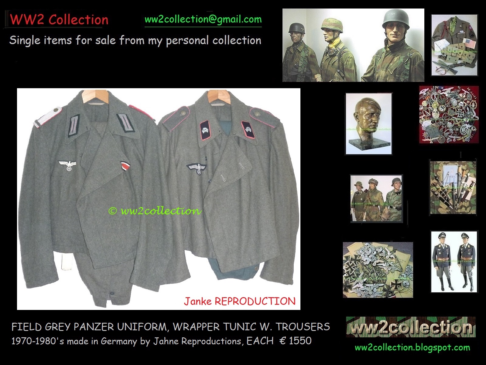 WW2 Collection Price List of my Private Collection Liquidation: Field ...