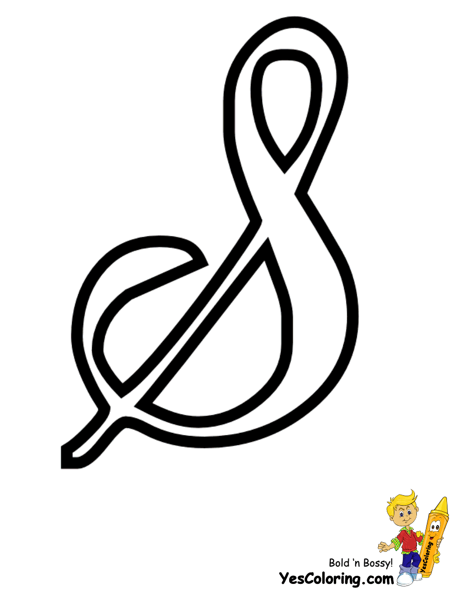 Cursive Bubble Letters S - Birthday Letter