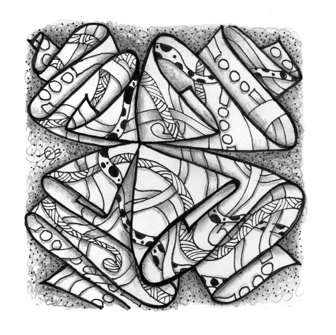 dobriendesign: Challenge #252 - String Theory: Tangle within a tangle