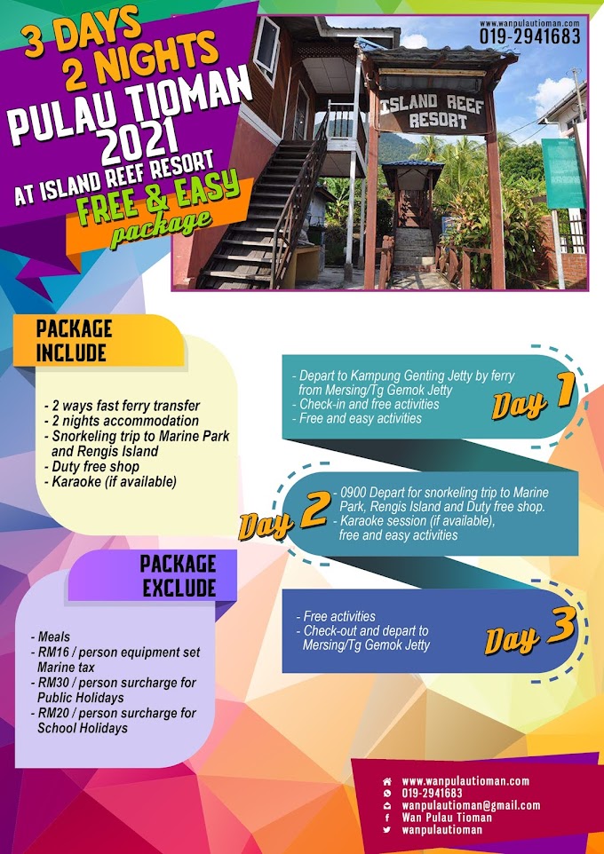 Pakej Percutian Free and Easy 3 Hari 2 Malam Ke Pulau Tioman 2020 - RN ...
