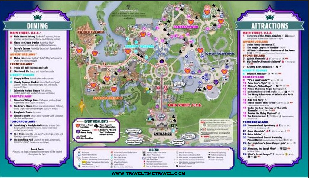 Travel Time : MNSSHP 2015 Map and Events in Walt Disney World
