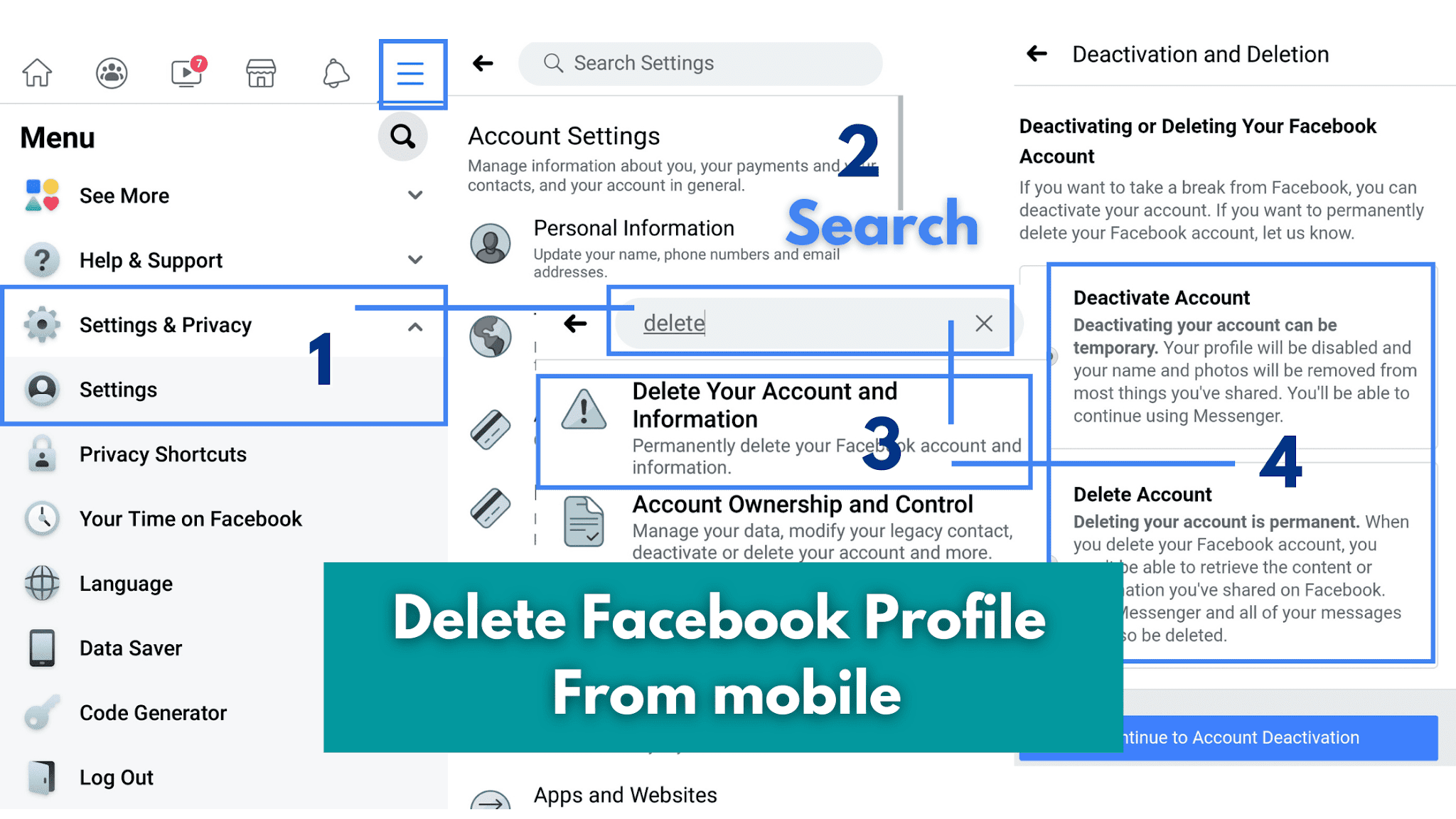 How to Delete Facebook Page and Profile from Mobile & Desktop?