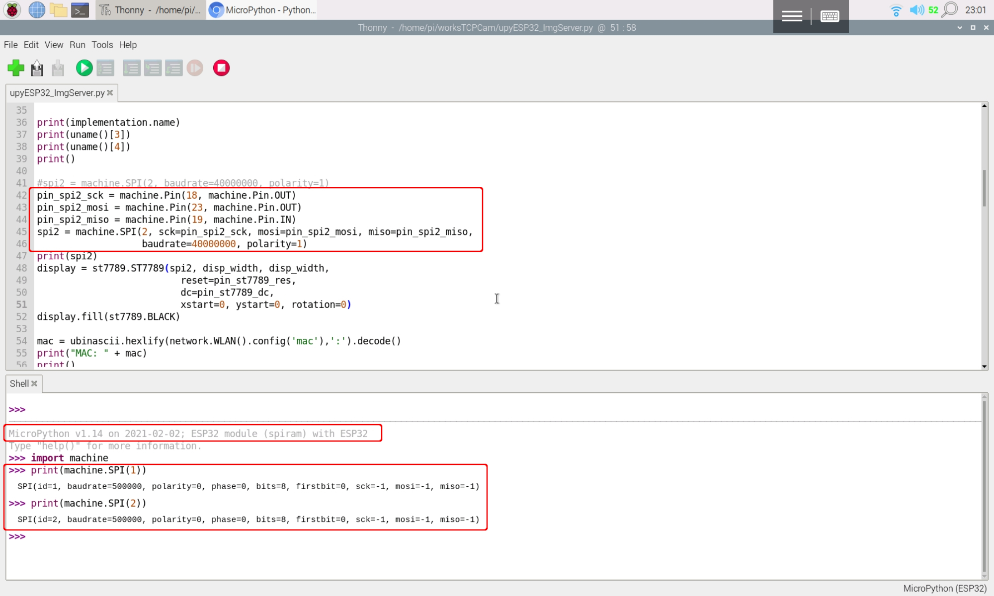 Hello Raspberry Pi: ESP32 (ESP32-DevKitC V4)/MicroPython + 240*240 IPS ...