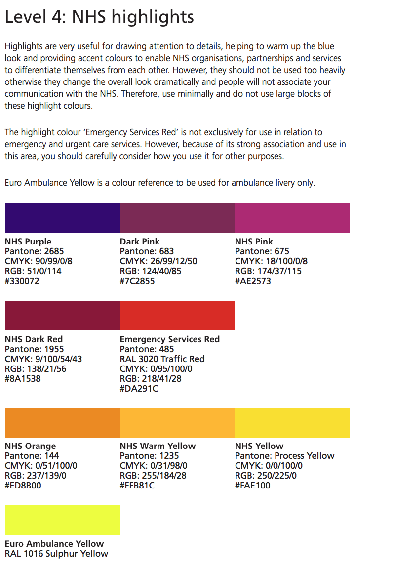 Studio Practice: Research// NHS - identity brand guidelines