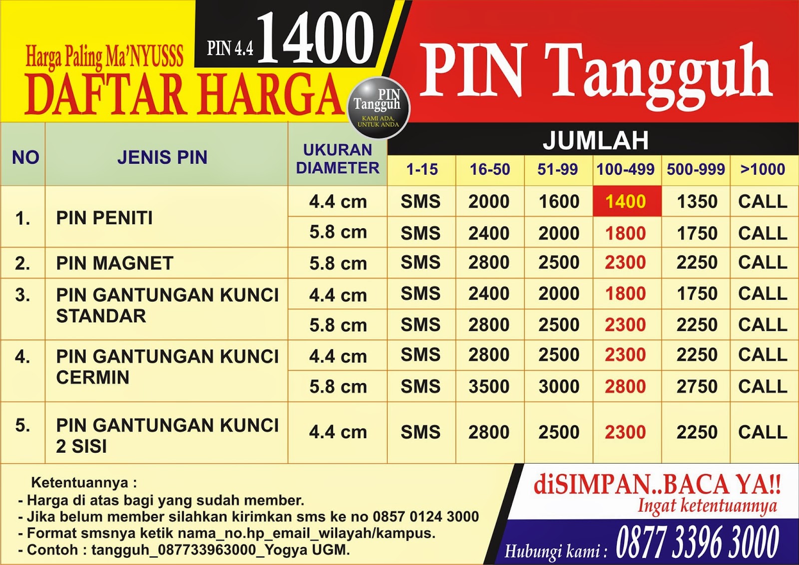 Harga Cetak Pin ~ Pusat Cetak Pin - Cetak Pin Termurah - Gudang Pin ...