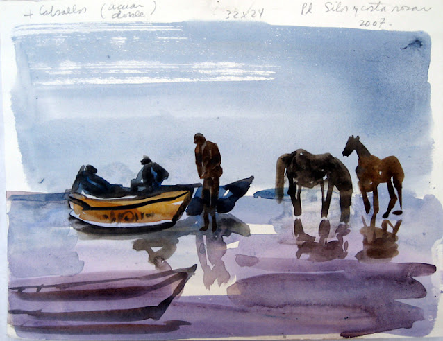 Cristina Inés Centenaro: BOTES, PESCADORES Y BICICLETAS. Acuarelas ...