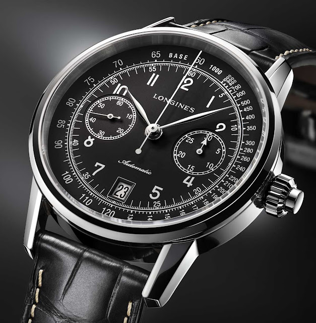 Water resistant to 30 metres, the Longines - Heritage Column-Wheel ...