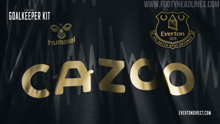 Hummel Everton 20-21 Third Kit + Stunning Black / Gold Goalkeeper Kit ...