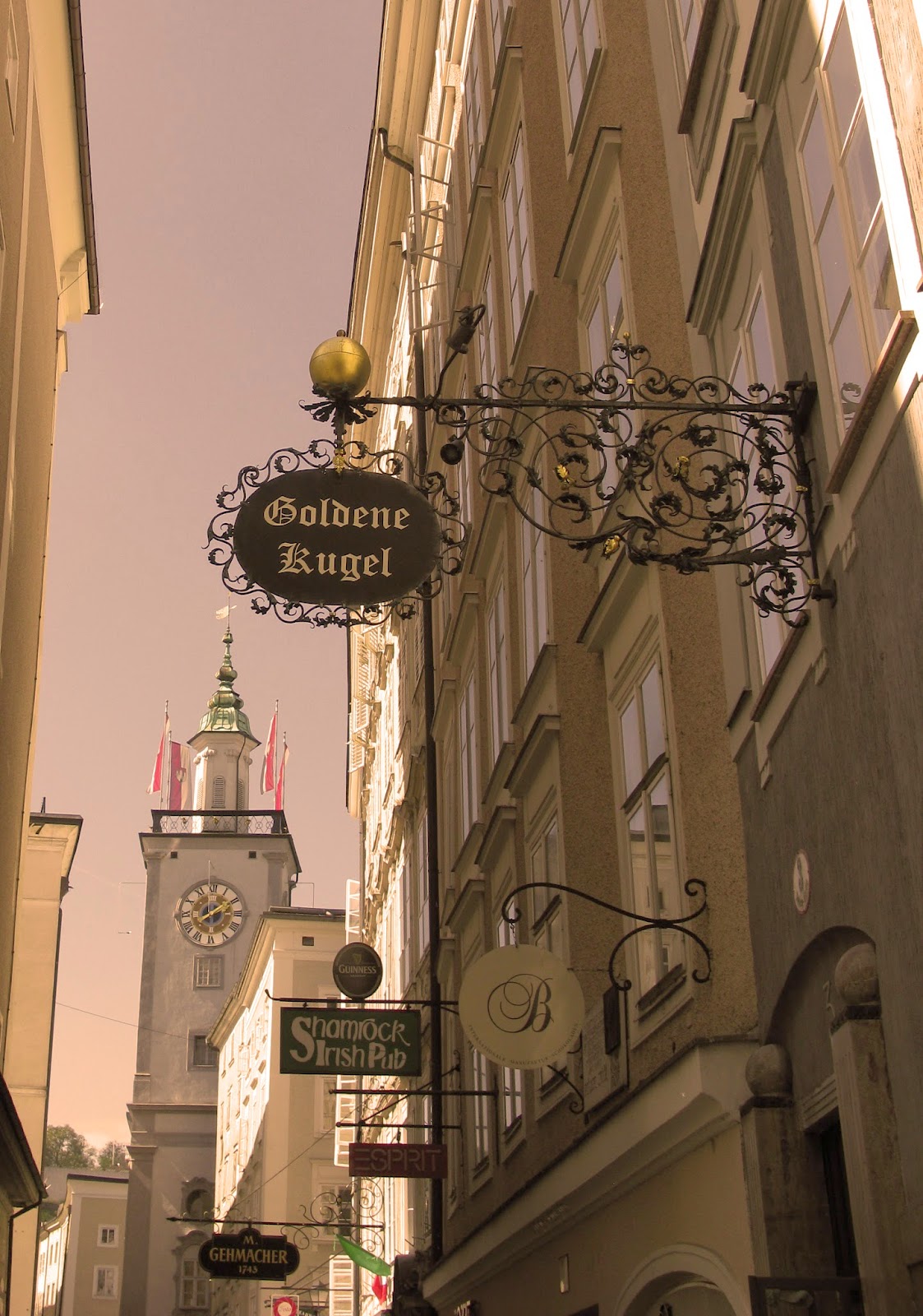 Sara Kahn: Hanging Shop Signs Salzburg