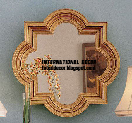 Classic mirror frames golden for wall decorating