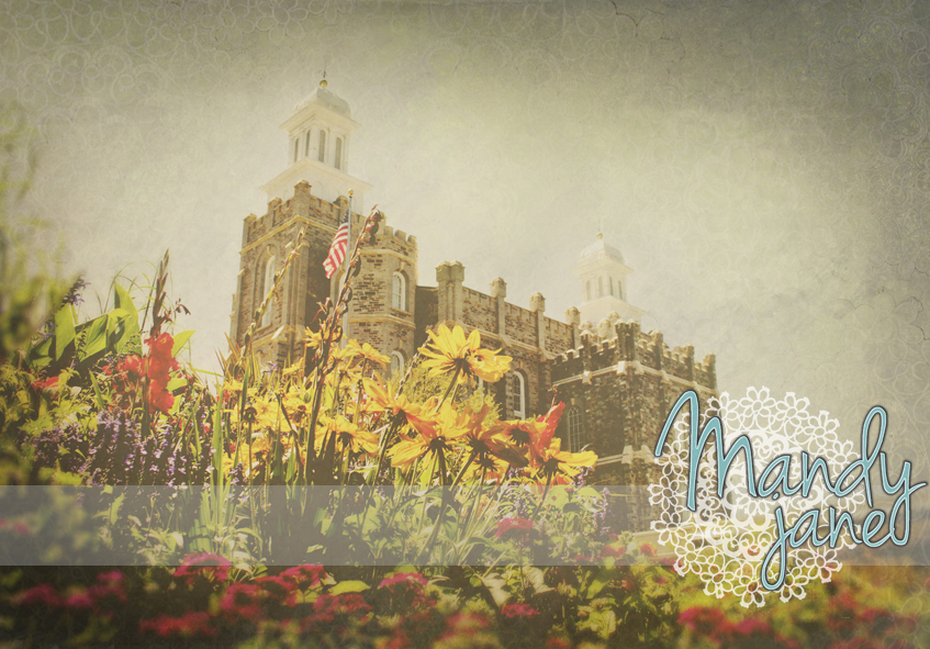 Mandy Jane Williams: Logan Temple with Yellow Flowers