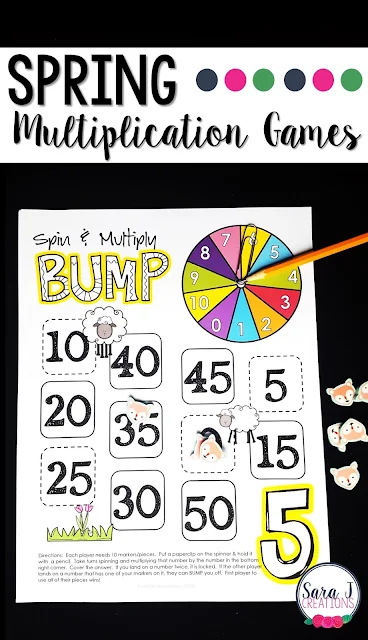 Practicing Multiplication Facts with Games | Sara J Creations