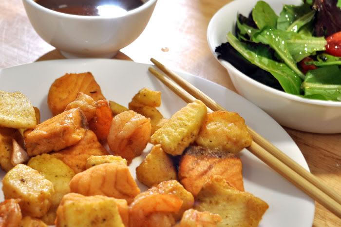 Things wot I Made Then Ate: Fried seafood sampler