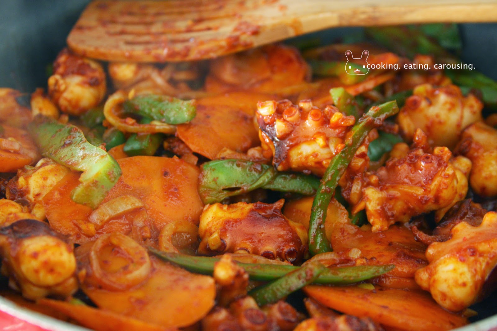 cooking. eating. carousing.: nakji bokkeum 낙지볶음