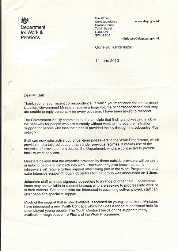 Unemployment in the UK 2008 onwards: Problems with Goff Daft - DWP ...