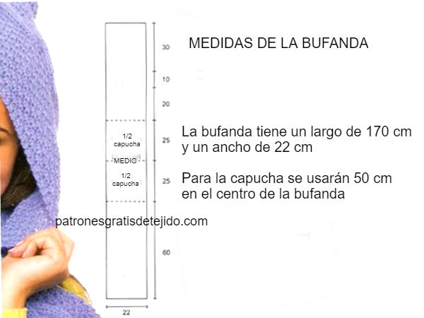 Cómo Tejer una Bonita Bufanda con Capucha en Dos Agujas / Tutorial