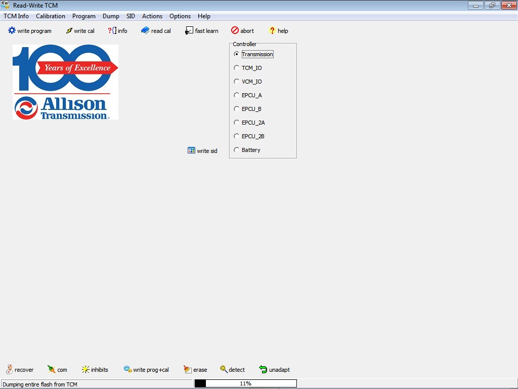 Write Program and Calibration to TCM using ALLISON TCM Reflash (PCCS ...