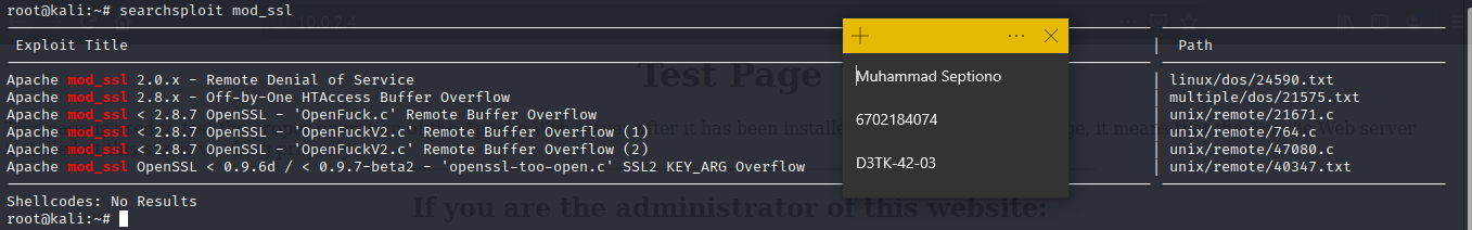 Konfigurasi Kioptrix Level 1 Menggunakan Tools Exploit Database ...