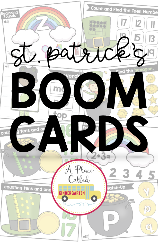 A Place Called Kindergarten: St. Patrick's Day Boom Cards