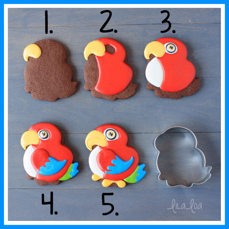 How To Make Decorated Parrot Sugar Cookies
