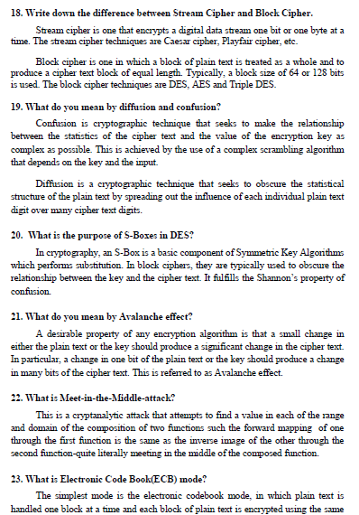 CS6701 Cryptography and Network Security Unit 1 Two Marks with Answer ...