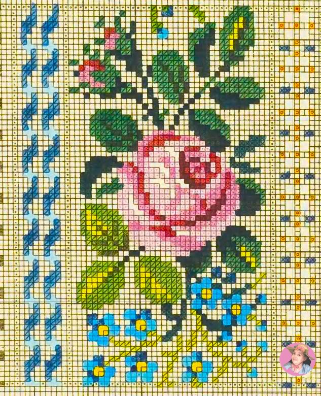 Patron de rosas en punto de cruz #512