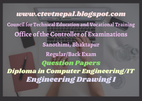 Engineering Drawing I - 1st Semester Questions Papers CTEVT | Diploma ...
