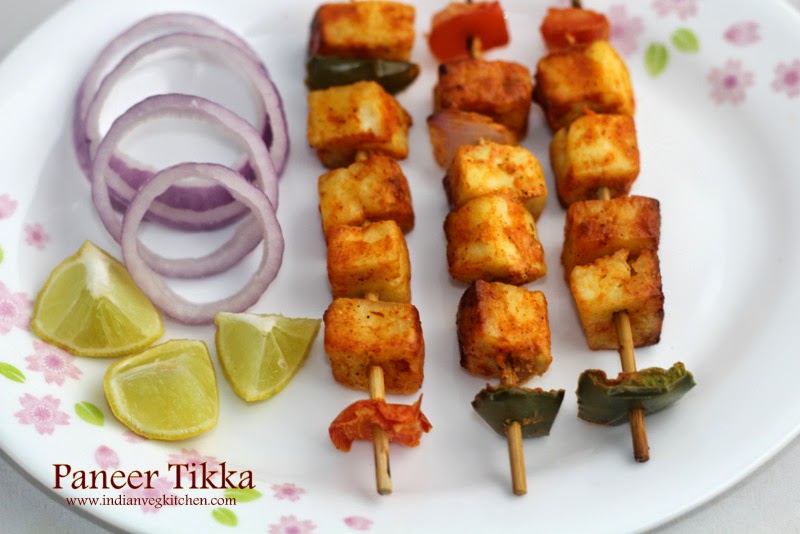 IndianVegKitchen: Paneer Tikka | How to do Paneer Tikka in Oven | North ...