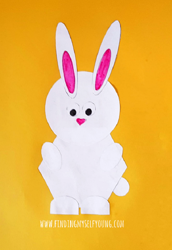 Shape Bunny Paper Craft with Free Template | Finding Myself Young