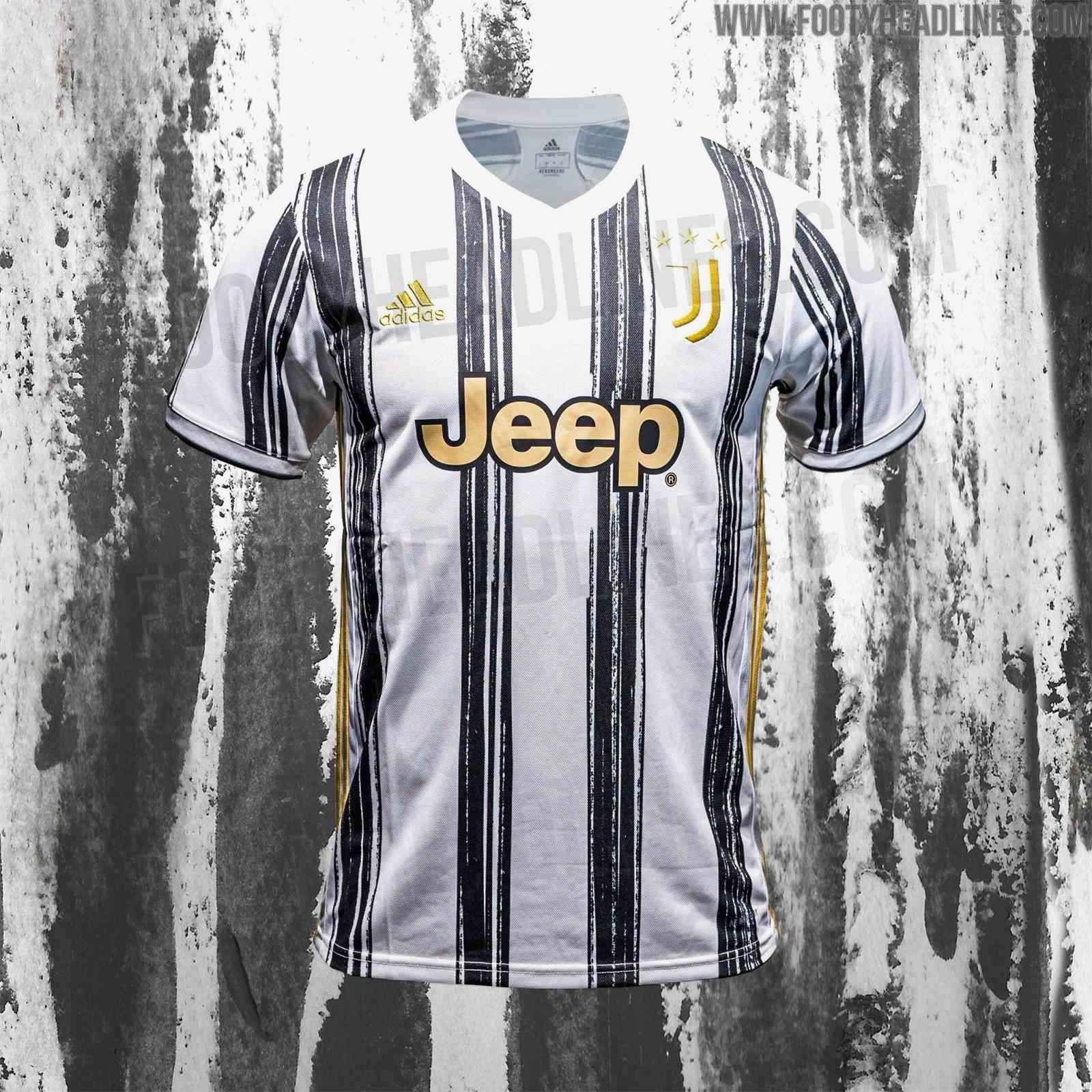 'Last-Minute' Gold Jeep Logo 'Turns Black' On Juventus 20-21 Home Kit ...