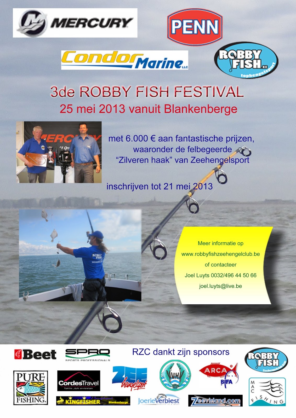 De Kleine Bootvisser VZW: Wedstrijdaankondiging 25 mei as Robby Fish ...